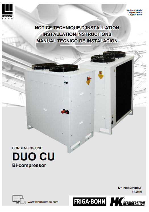 Descarga de Manuales - Manual técnico instalación DUO de Friga-Bohn ...